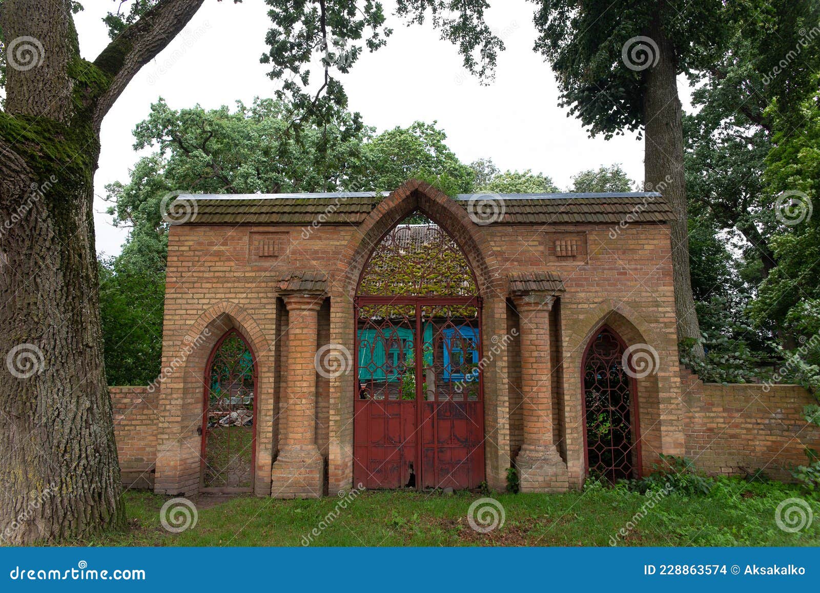A Fragment of the Brick Gate Stock Photo - Image of detail, building ...