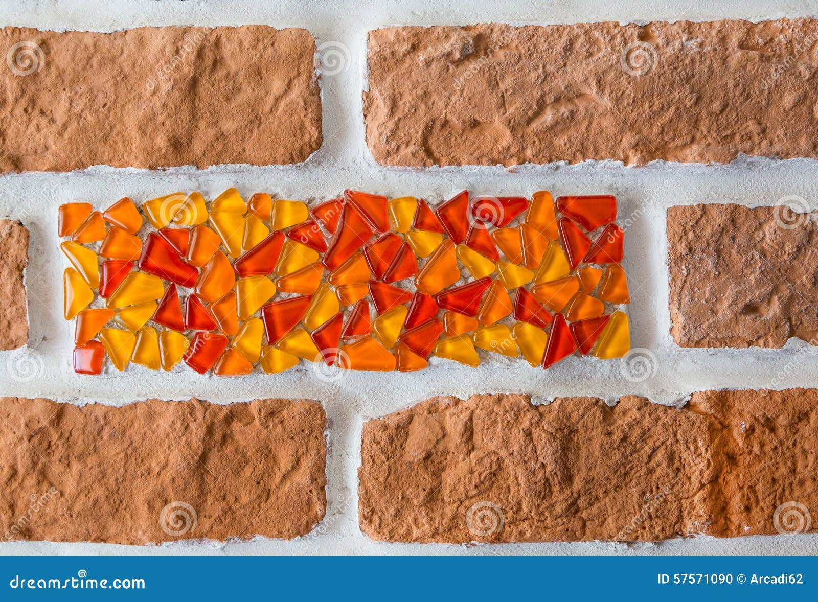 A fragment of a brick wall stock photo. Image of color - 57571090