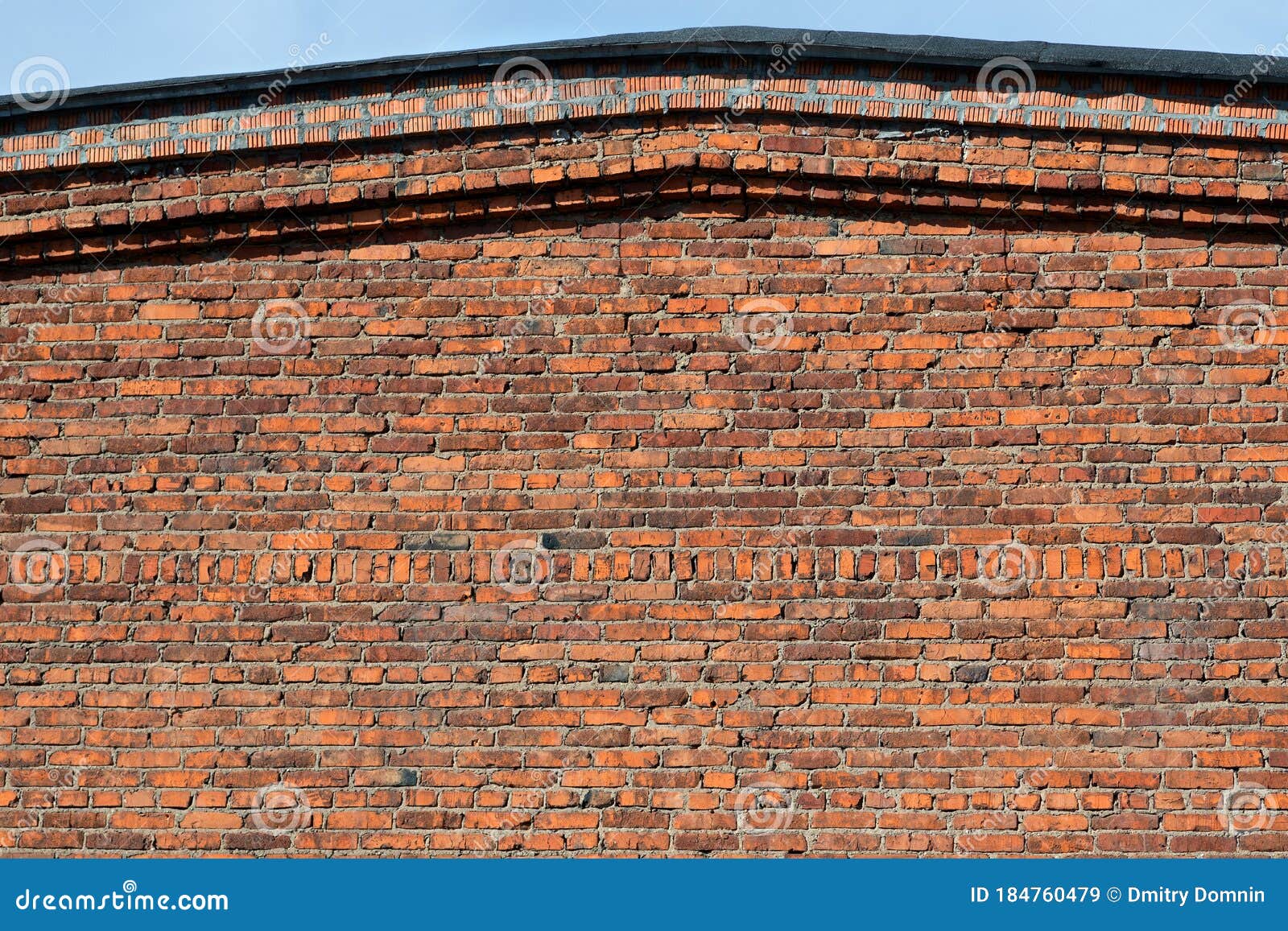 Fragment of a Brick Wall of an Old Warehouse Stock Image - Image of ...