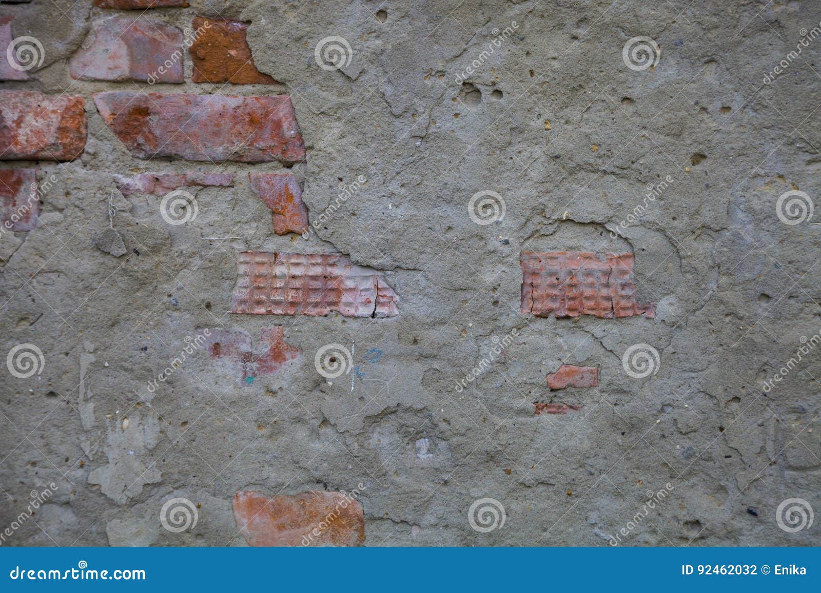 Fragment of a Building with a Collapsed Brick Wall. Stock Photo - Image ...