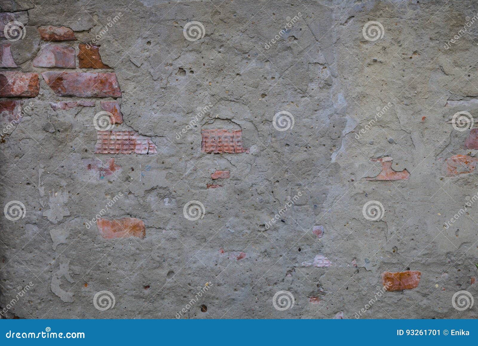 Fragment of a Building with a Collapsed Brick Wall. Stock Image - Image ...