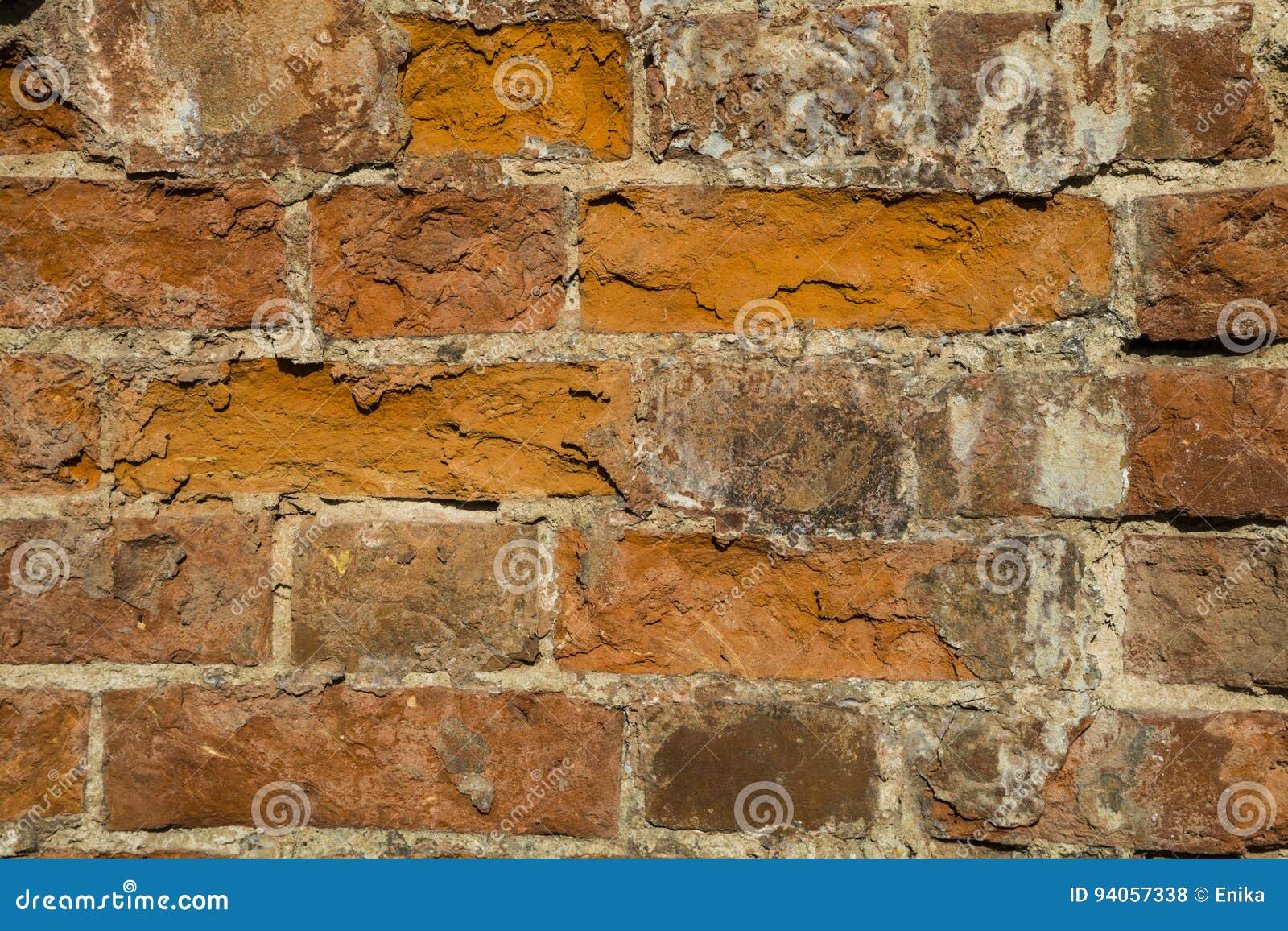Fragment of a Building with a Collapsed Brick Wall. Stock Photo - Image ...