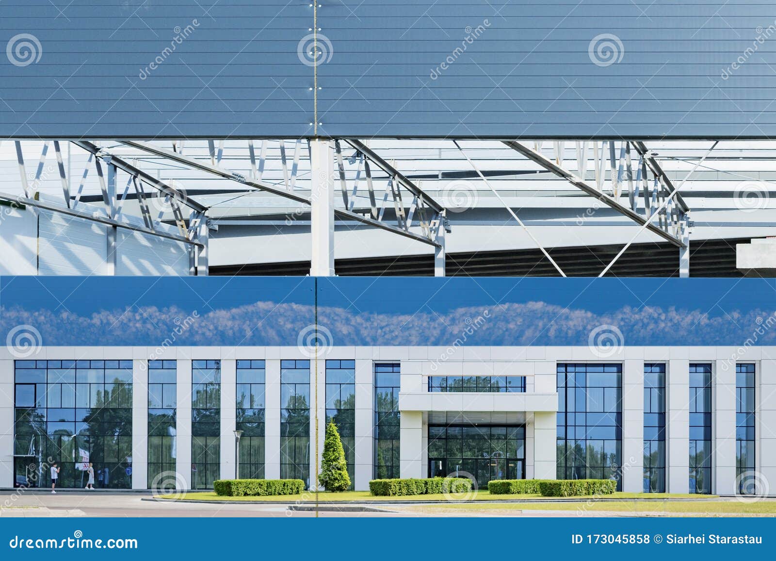 Fragment of a Building Under Construction from Sandwich Panels Stock ...