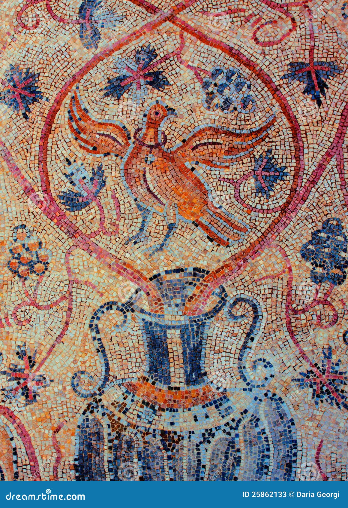 Fragment of Byzantine Mosaic Editorial Stock Photo - Image of greek ...