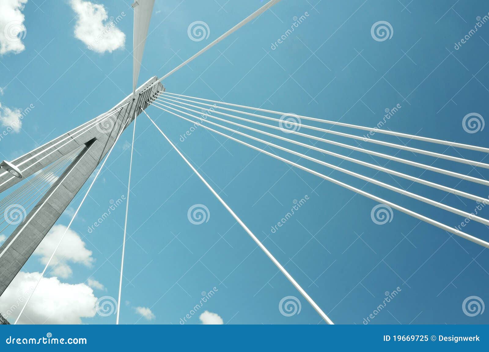 Fragment of a Cable Stayed Bridge in Croatia Stock Image - Image of ...