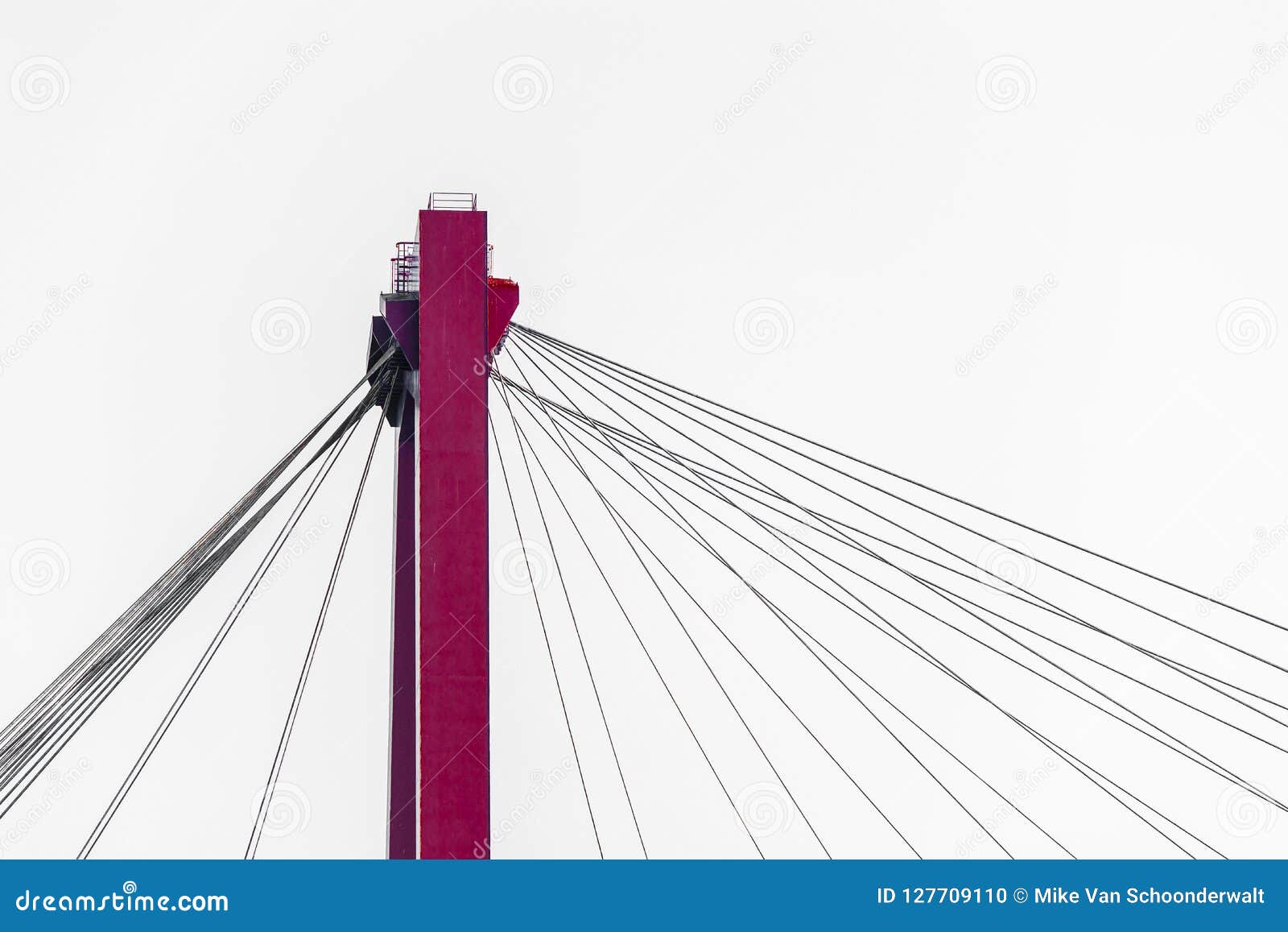 Fragment of a Cable Stayed Bridge Stock Photo - Image of rivet ...