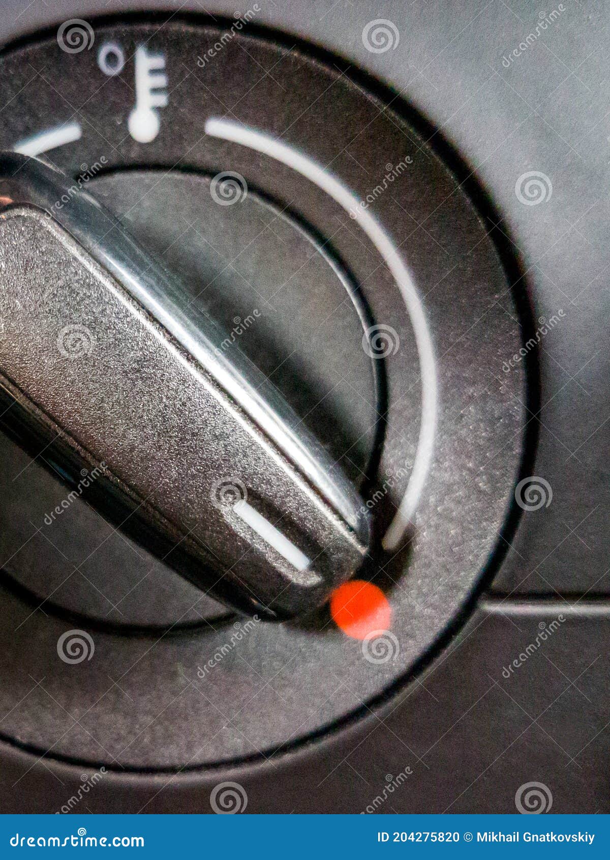 Fragment of Car Temperature Controller in Red Area Set at High Values ...
