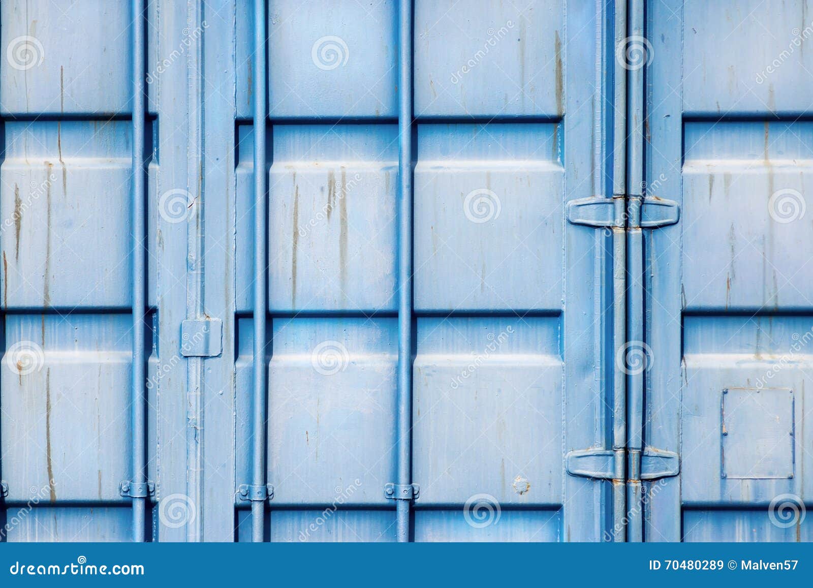 Fragment Cargo Iron Container of Blue Color Stock Image - Image of ...