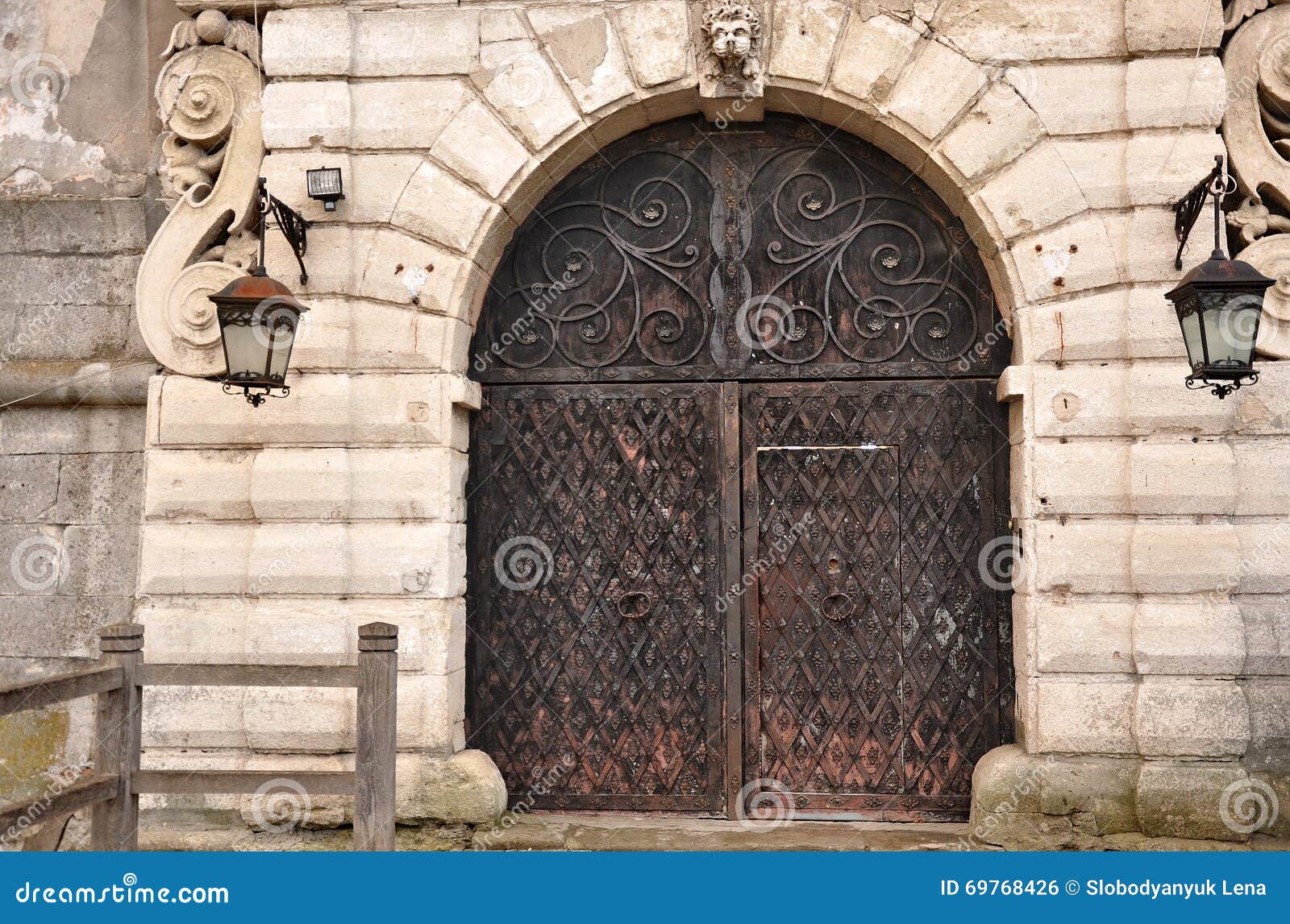 Fragment of the Castle Wall Stock Photo - Image of door, retaining ...