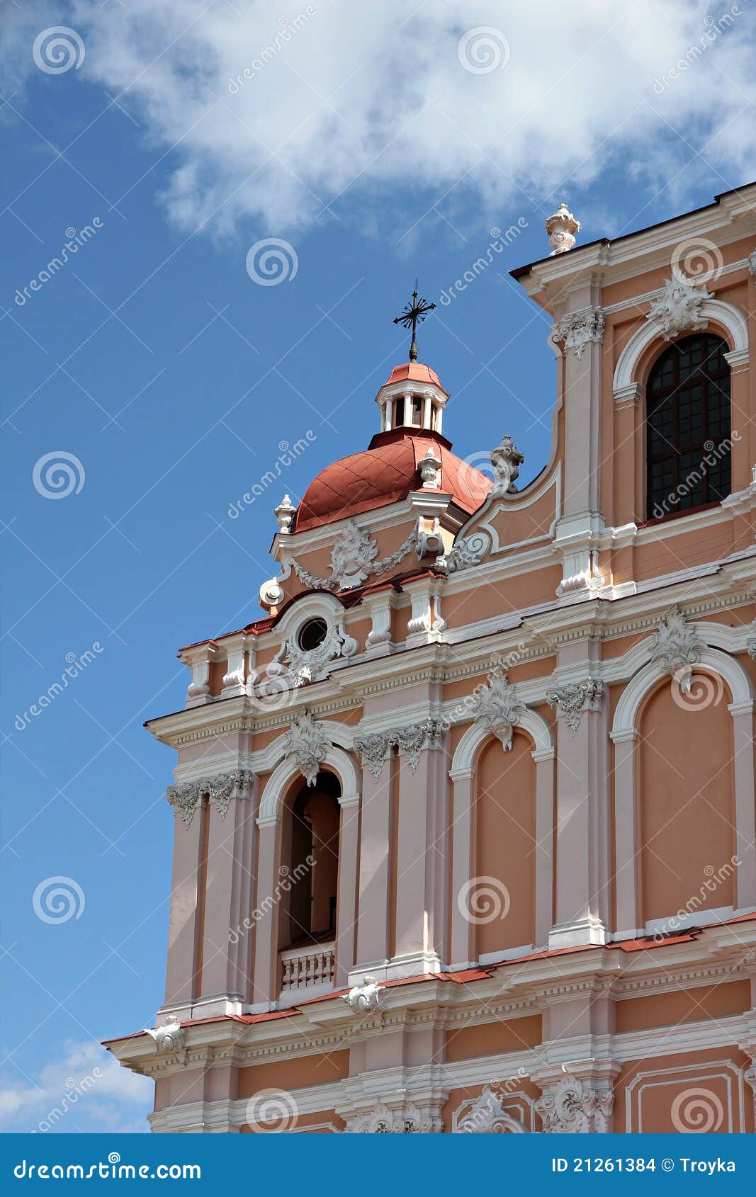 Fragment of Catholic Church in Baroque Style. Stock Photo - Image of ...