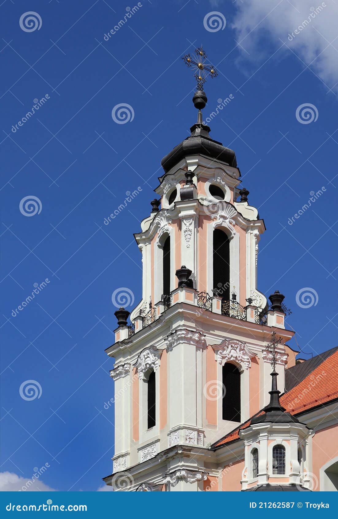 Fragment of Catholic Church in Baroque Style. Stock Image - Image of ...