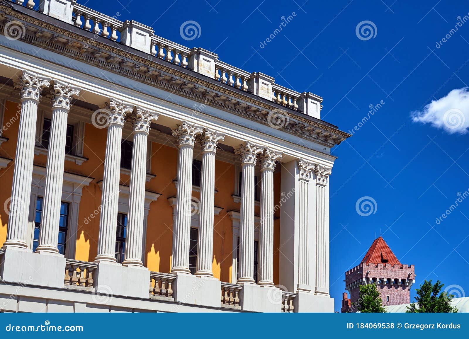 A Fragment of a Classical Facade of the Public Library Stock Photo ...