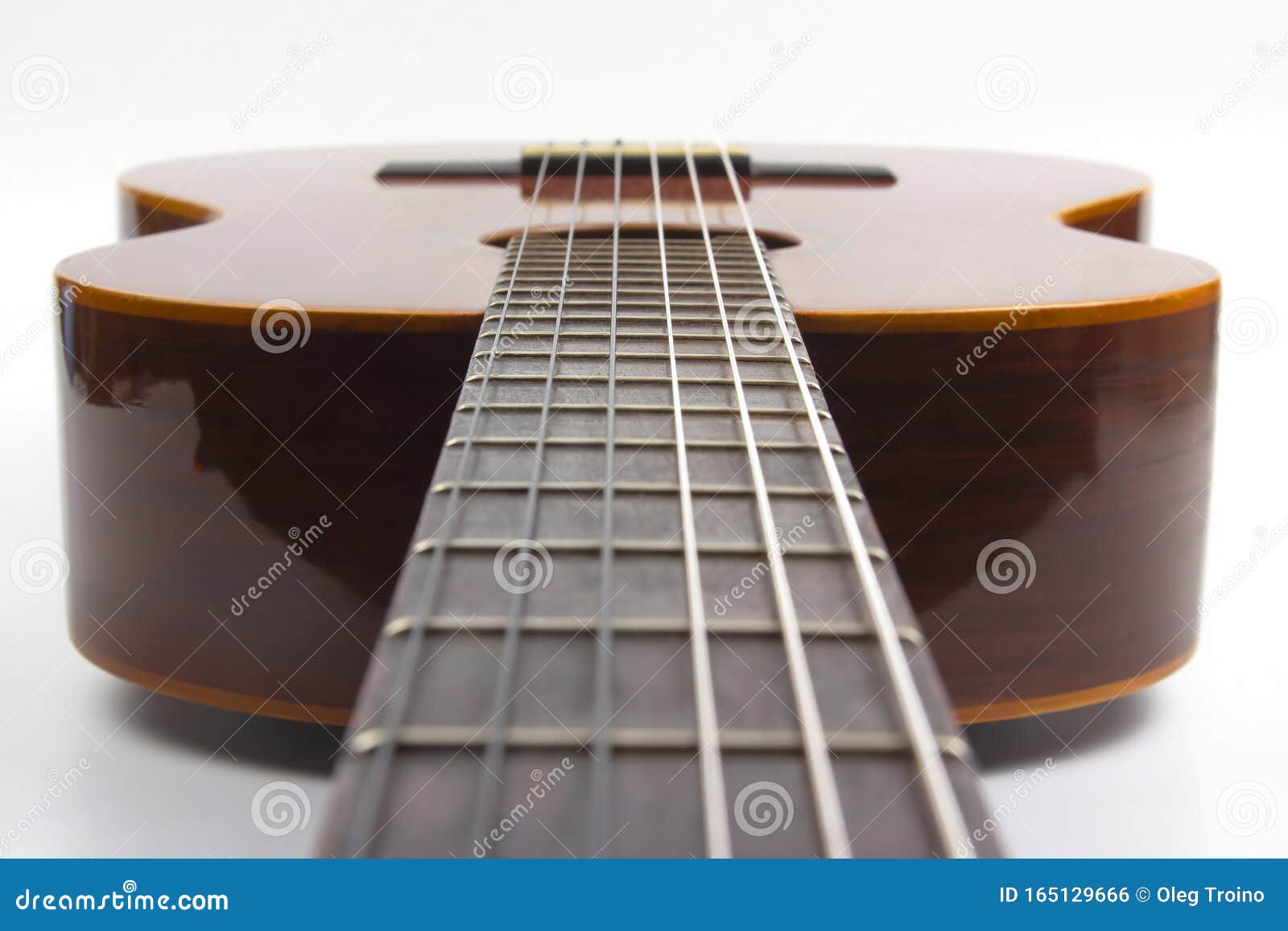 Fragment of Classical Guitar Closeup. Musical Instrument Stock Photo ...