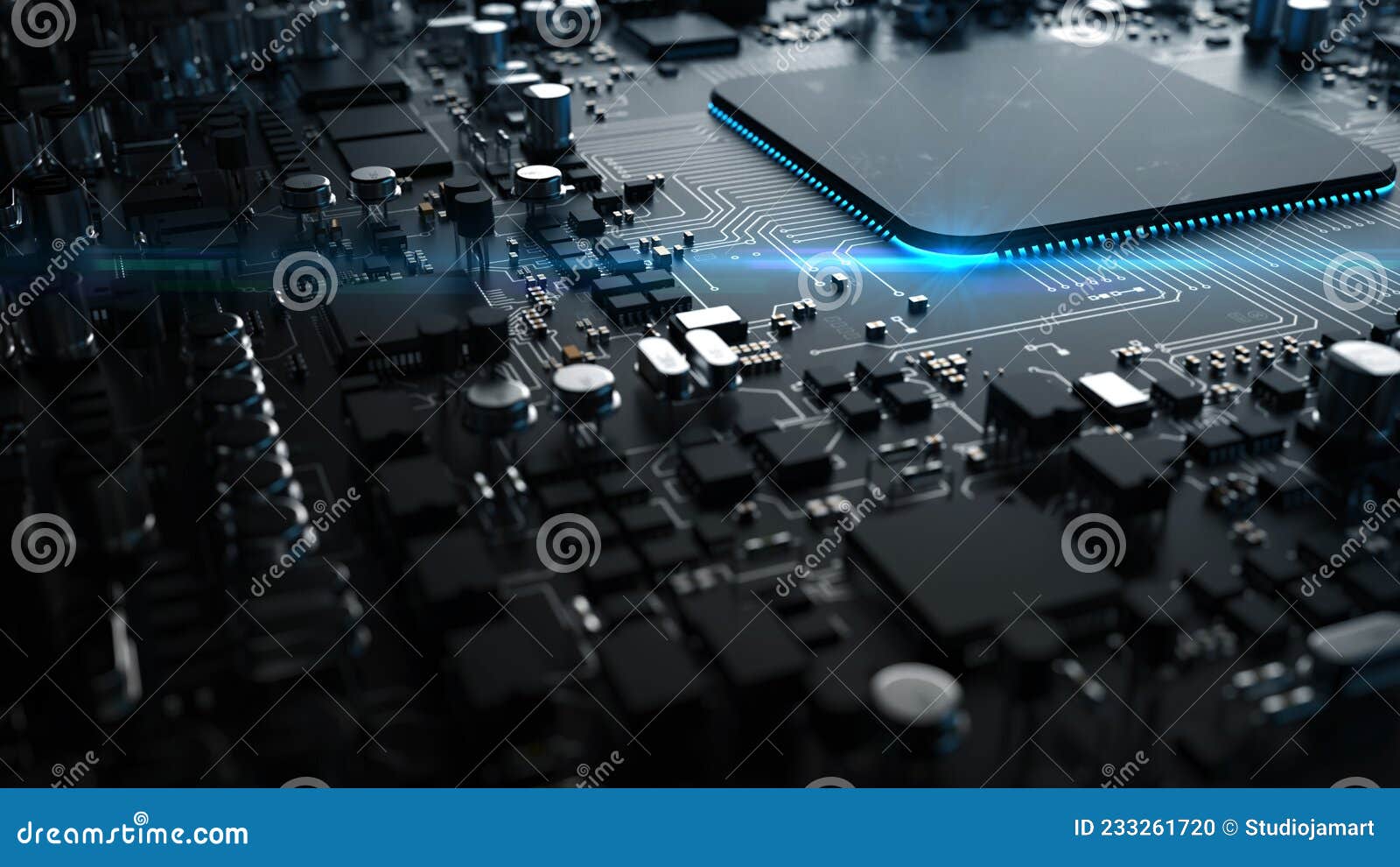 A Fragment of Computer Hardware Components Stock Illustration ...