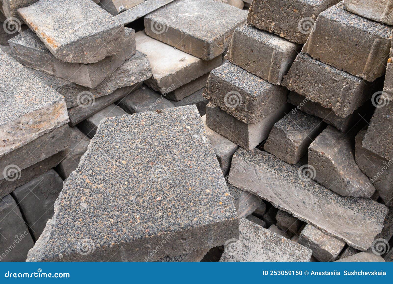 Fragment of Construction Site Pieces of Concrete Stock Photo - Image of ...