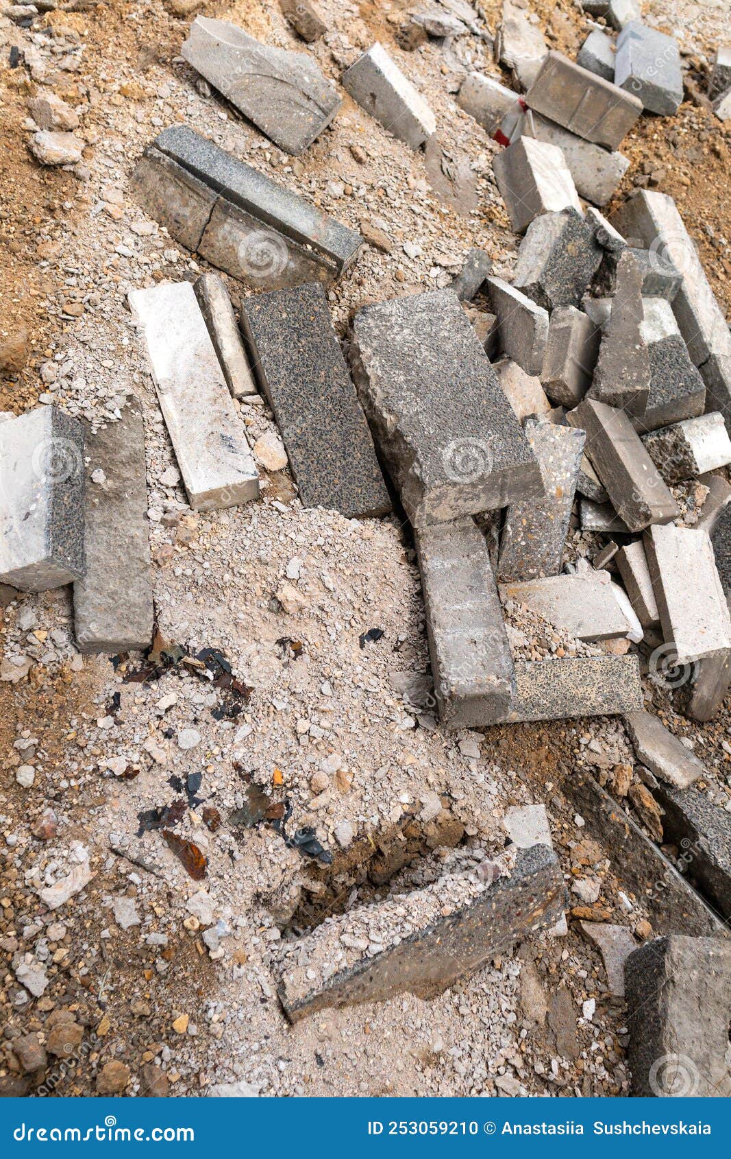 Fragment of Construction Site Sand and Concrete Stock Photo - Image of ...