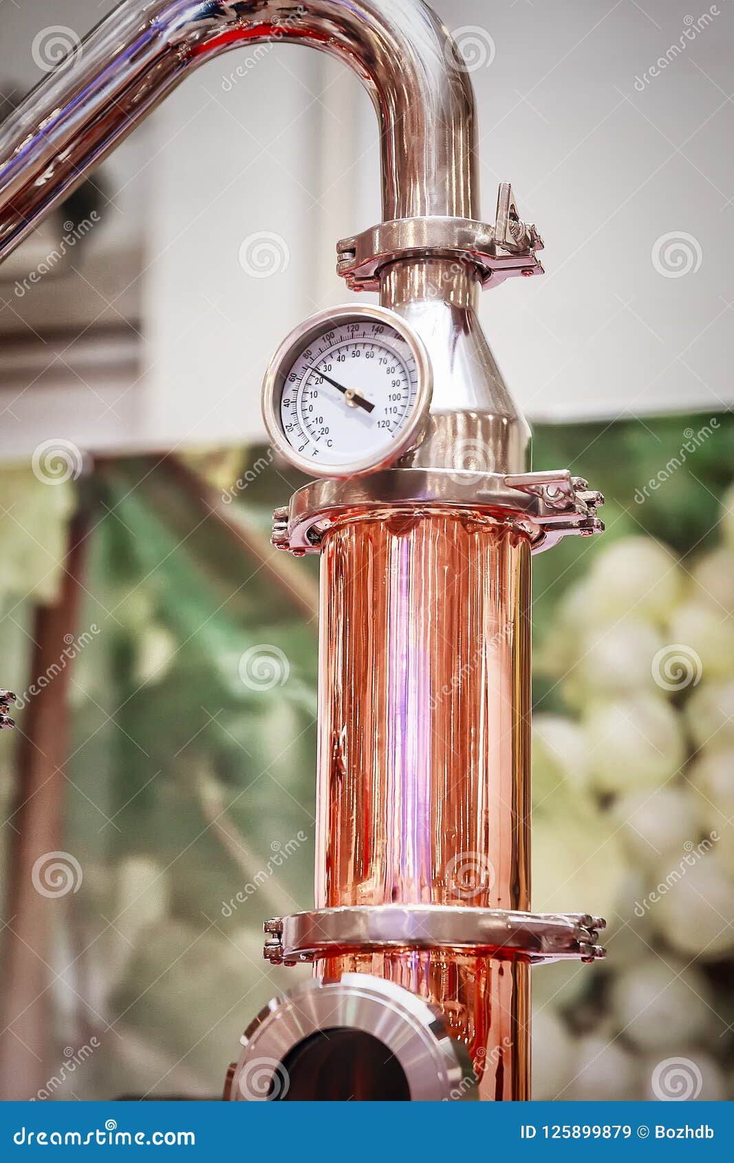 Copper Alembic for Making Alcohol Stock Image - Image of distillation ...