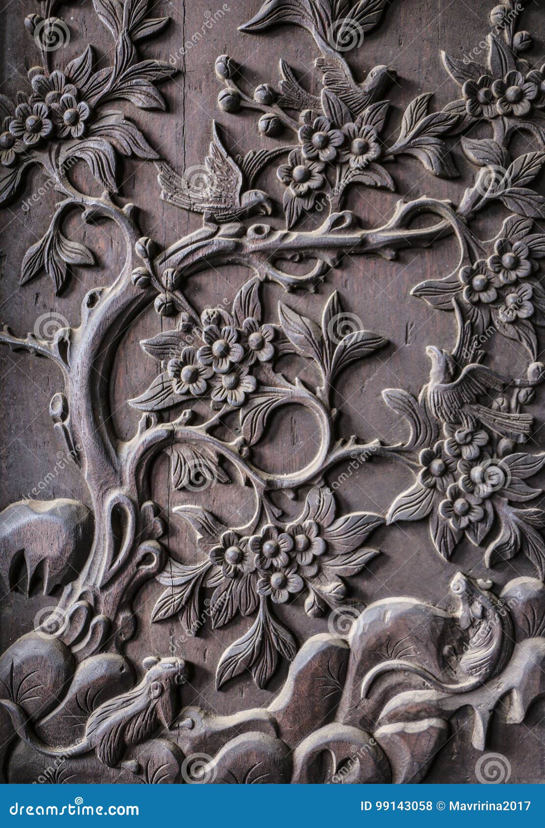 Fragment of Decorative Carving on Wood Stock Photo - Image of culture ...