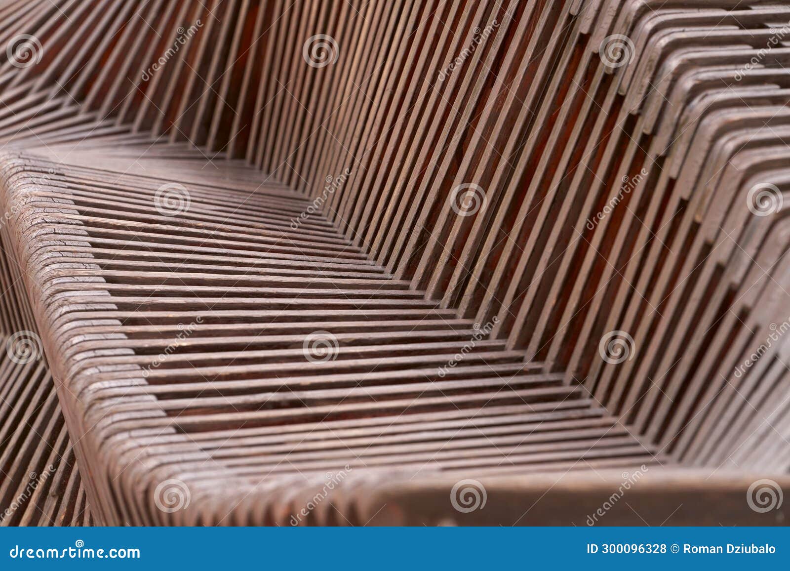 Fragment of a Decorative Structure Made of Wooden Slats. Texture. Copy ...