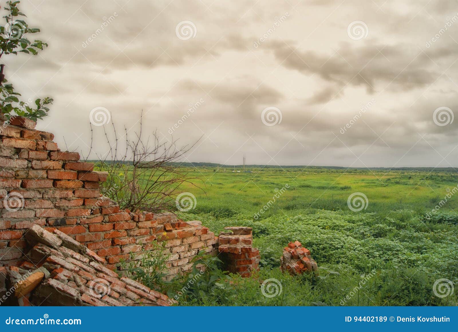 Fragment of the Destroyed Wall from Agricultural Buildings in the ...