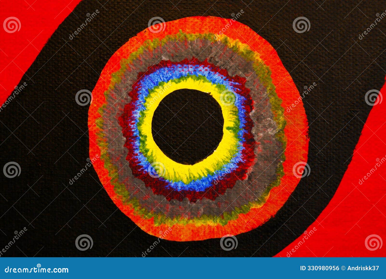 Fragment of a Drawing. Abstract Eye Retina. Stock Photo - Image of ...