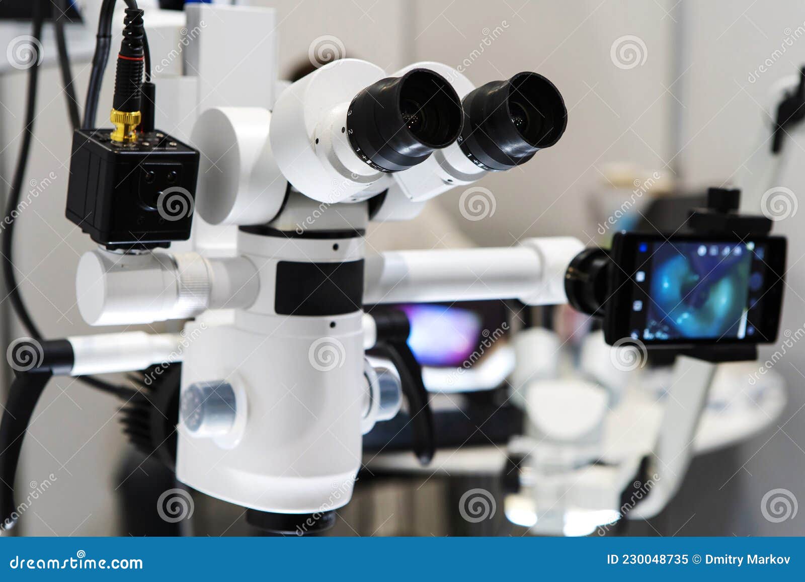 A Fragment of an Electron Microscope for Medical Research. Modern ...