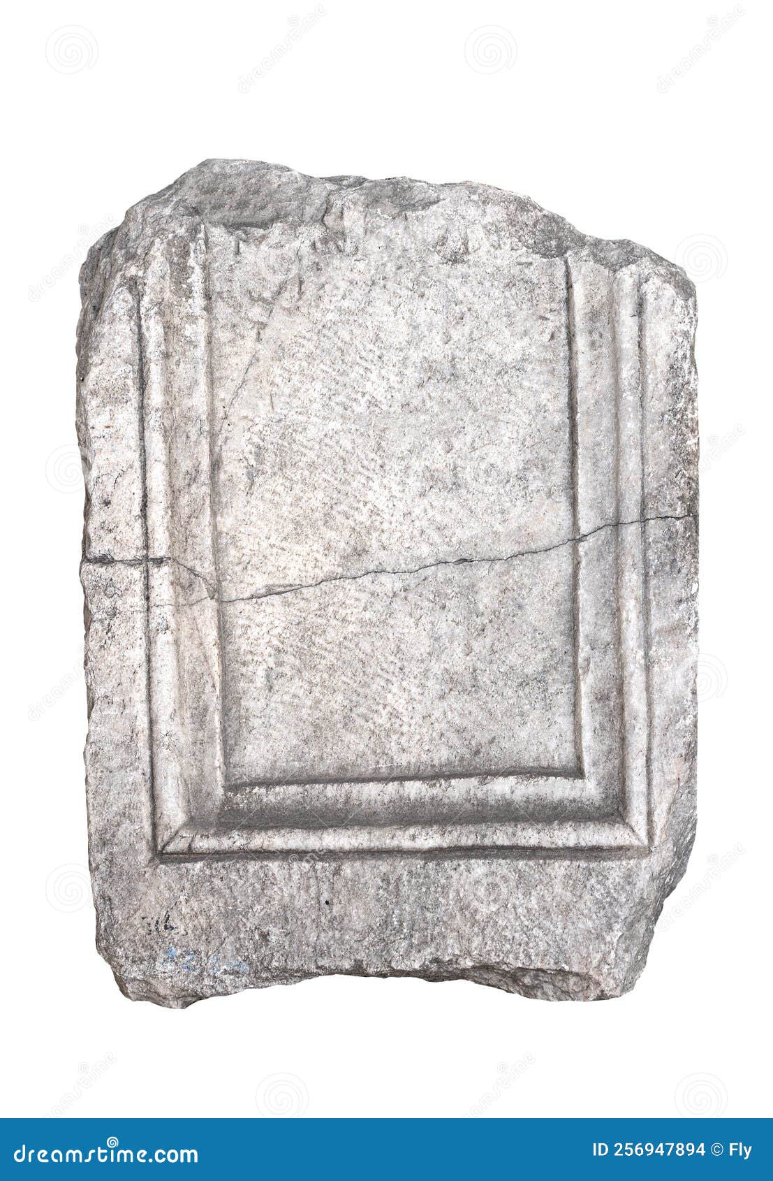 Fragment of Empty Antique Large Square Plaque of Stone with Irregular ...