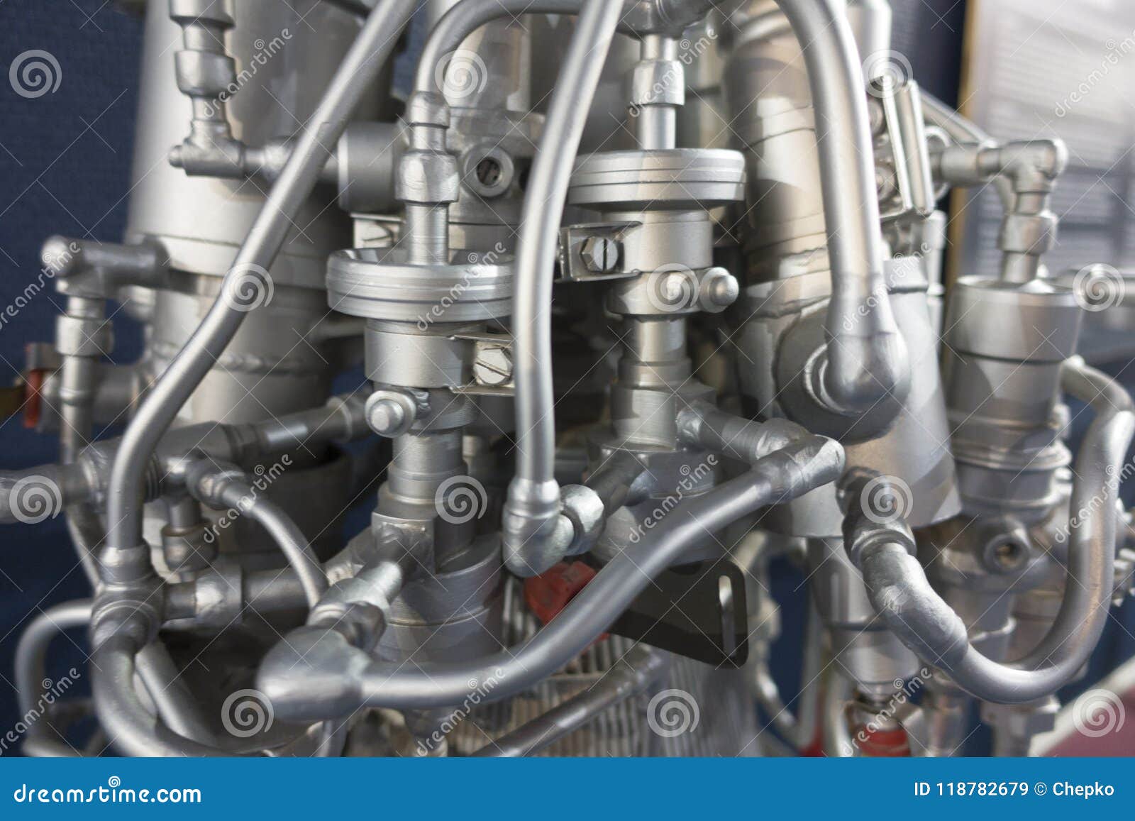 Detailed Exposure Of A Turbine Jet Engine Parts. Royalty-Free Stock ...