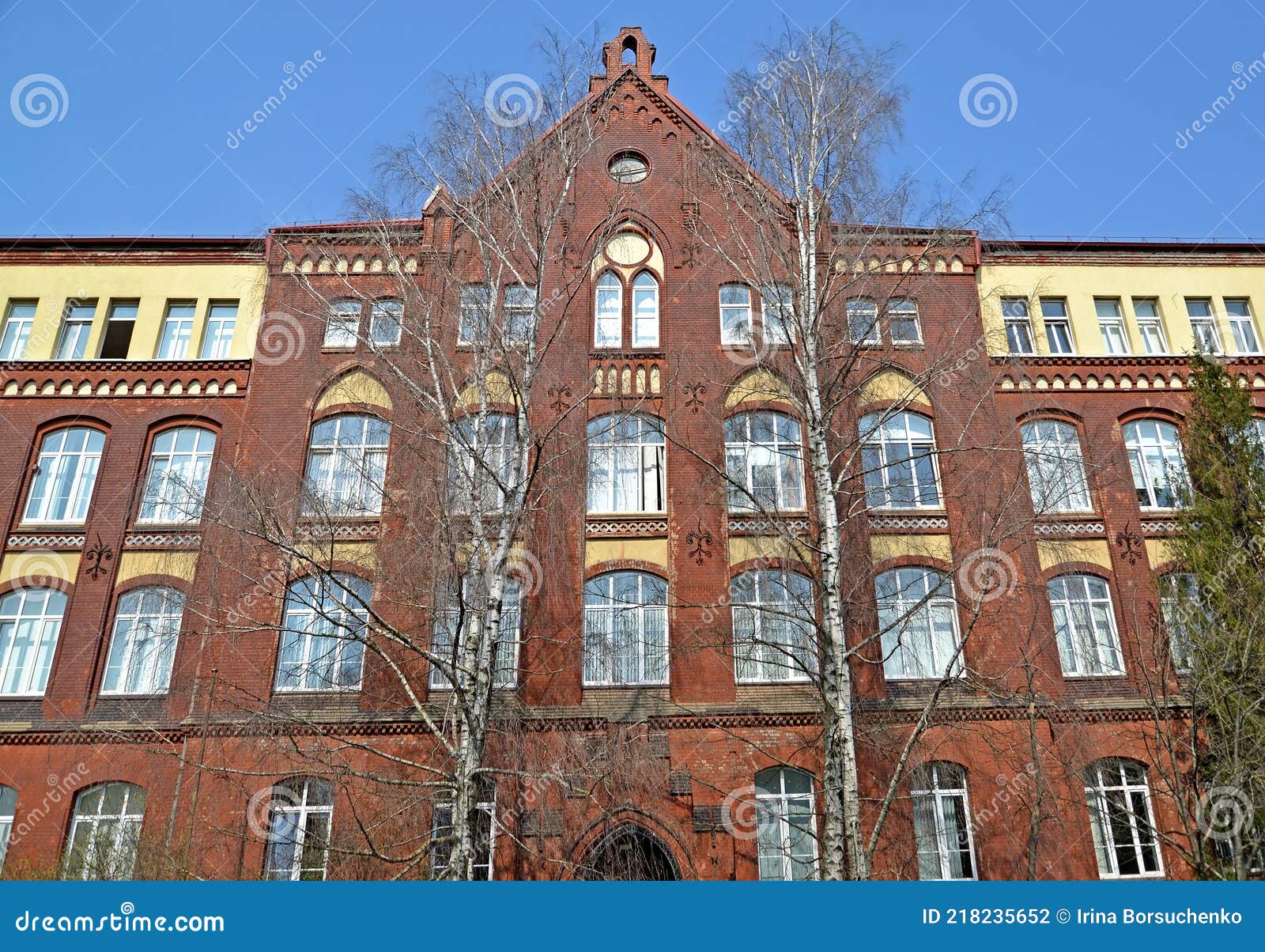 Fragment of the Facade of the Building of the Former State Construction ...