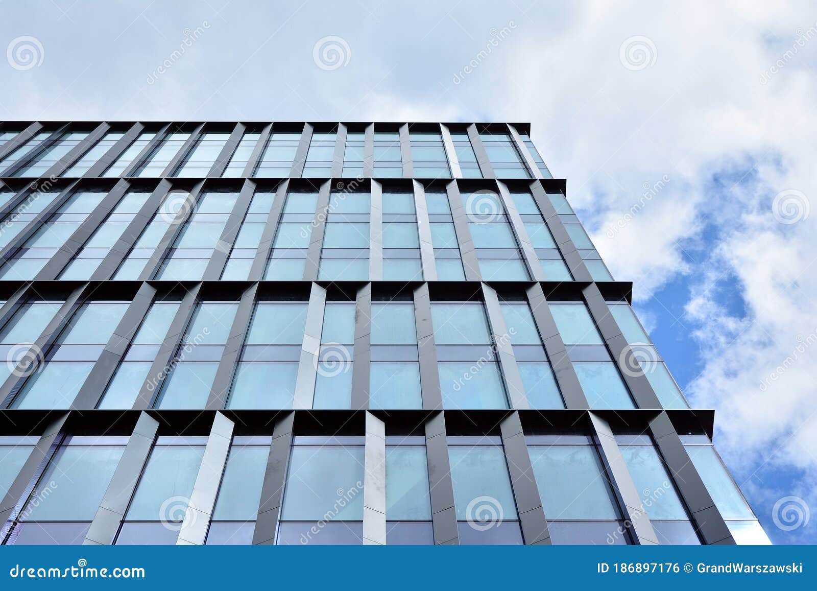 Facade Texture of a Glass Mirrored Office Building. Stock Photo - Image ...