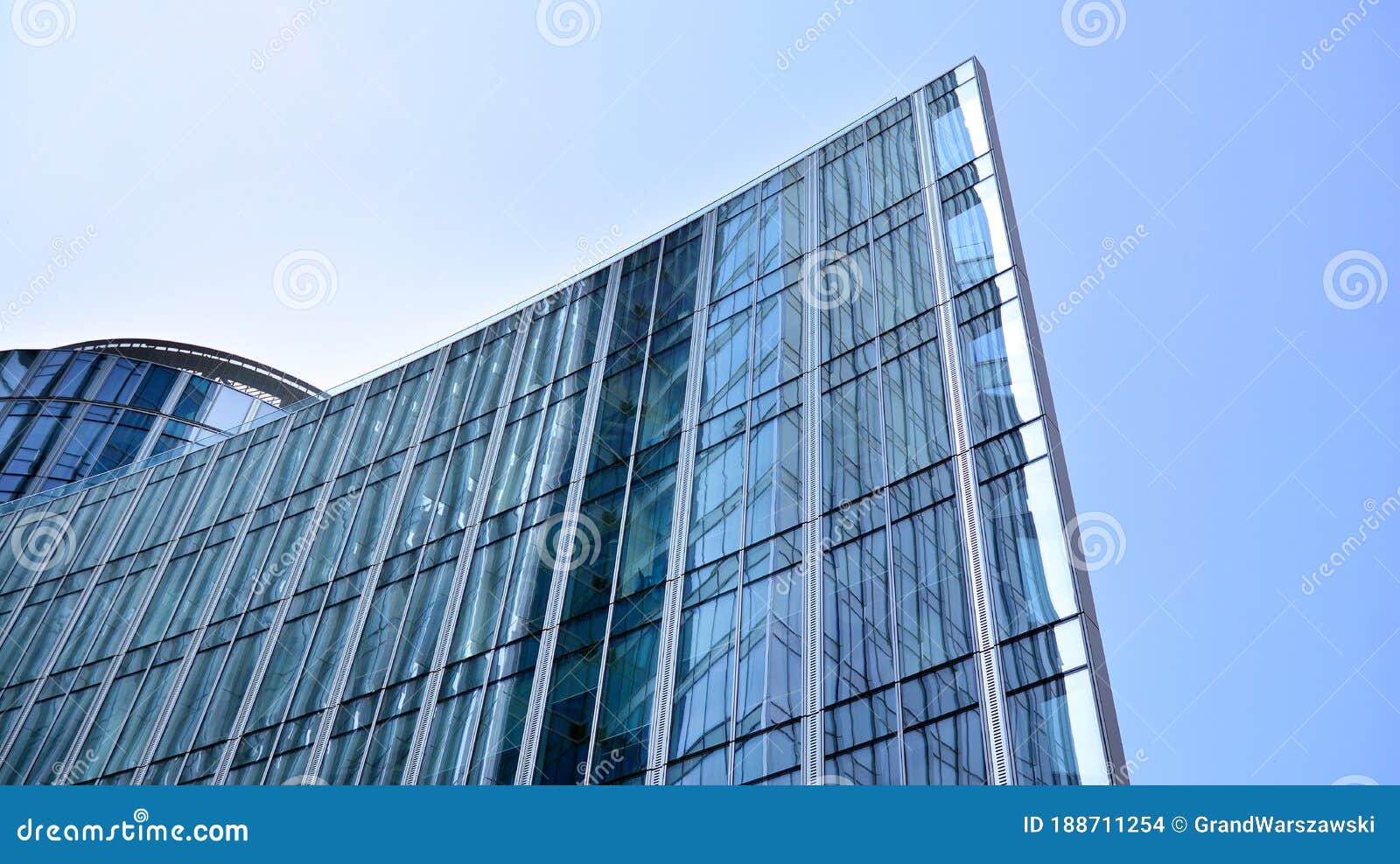 Facade Texture of a Glass Mirrored Office Building. Stock Photo - Image ...