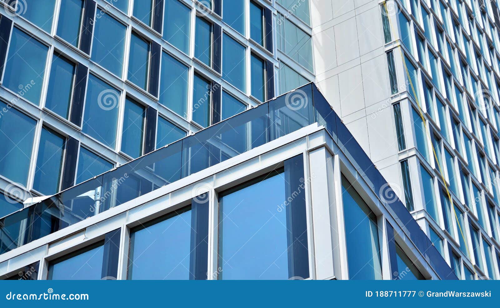 Facade Texture of a Glass Mirrored Office Building. Stock Image - Image ...
