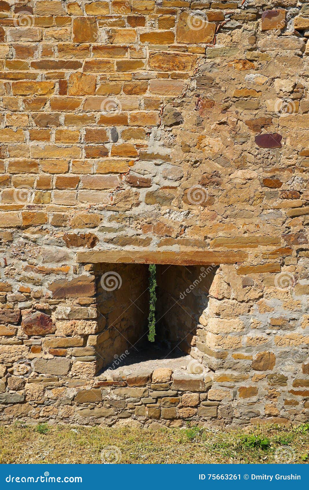 Fragment of the Fortress Wall with Embrasure Stock Image - Image of ...