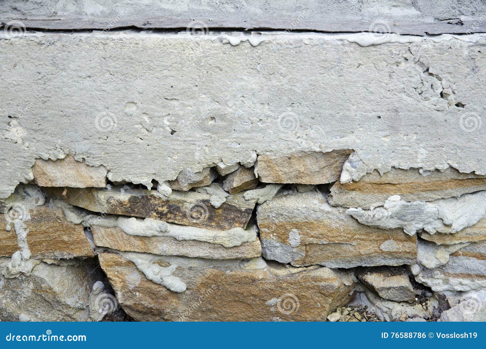 A Fragment of the Foundation. Stock Photo - Image of reinforced, stone ...