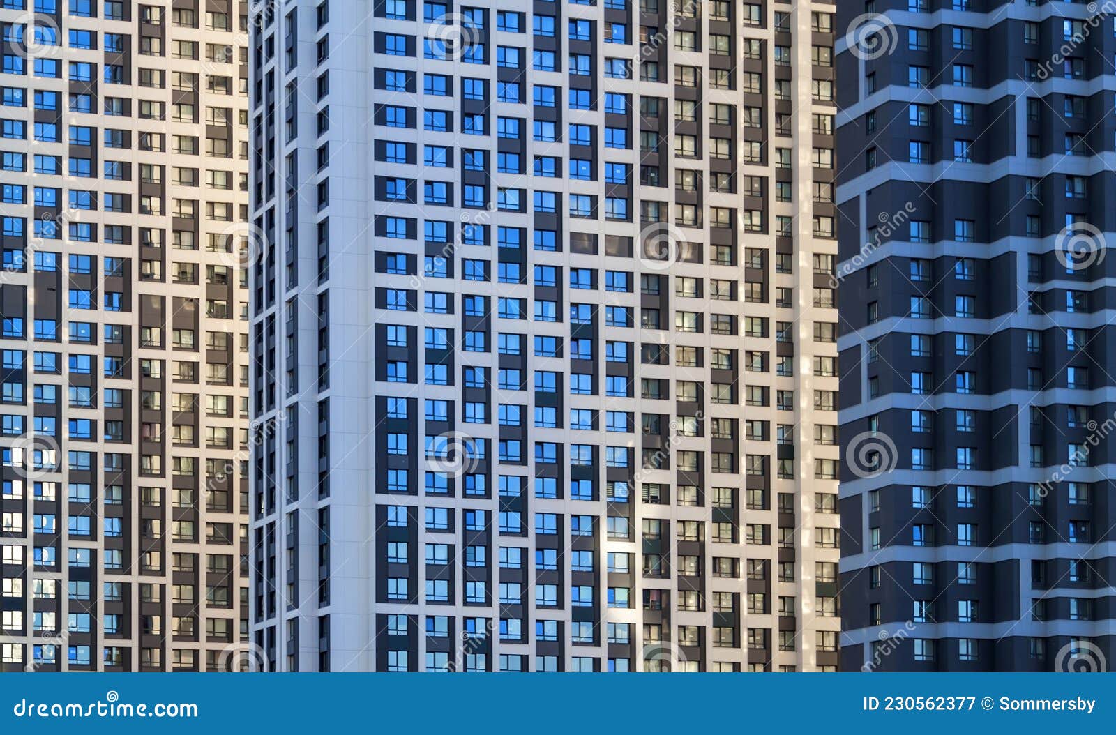 Fragment of Geometric Pattern Created from Windows and Ventilated ...