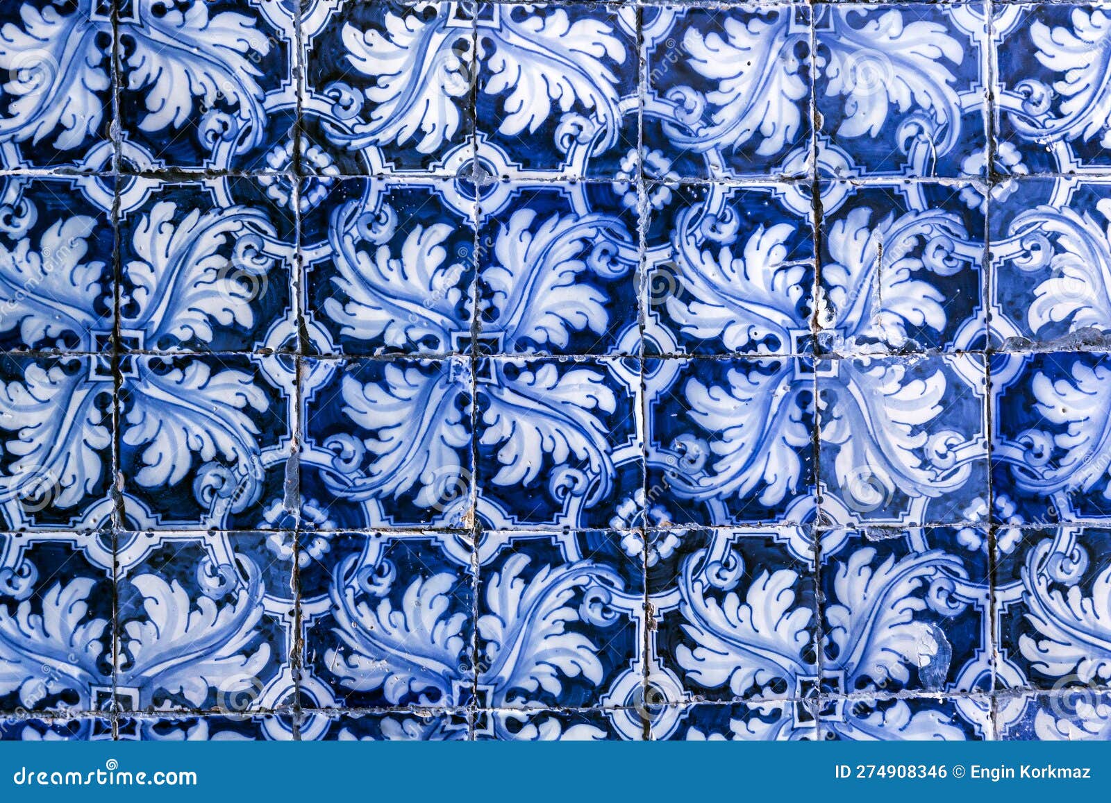 Fragment of Glazed Spanish Ceramic Tiled Wall Editorial Photo - Image ...