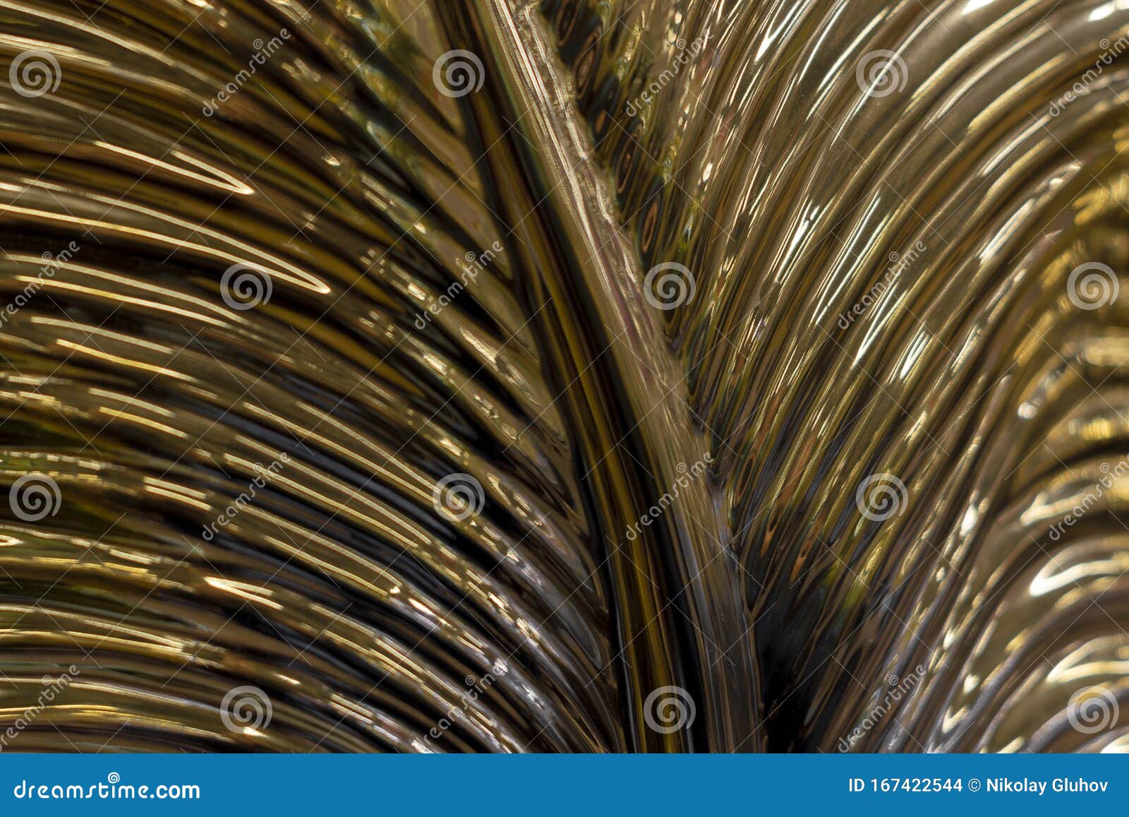 Fragment of Gold Sheet of Tinted Glass. Stock Photo - Image of ...
