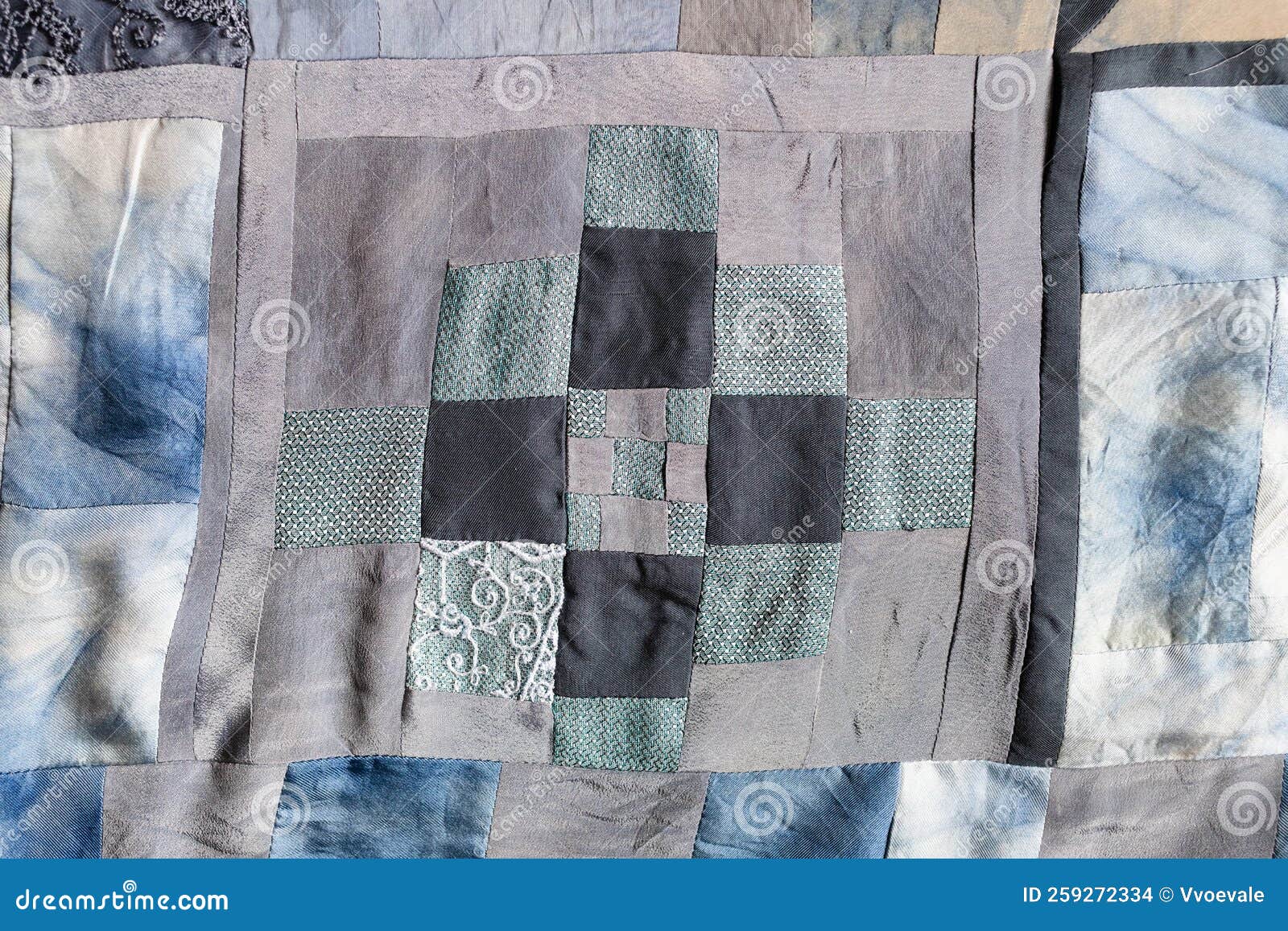 Fragment of Hand-crafted Patchwork Quilt Stock Photo - Image of ...