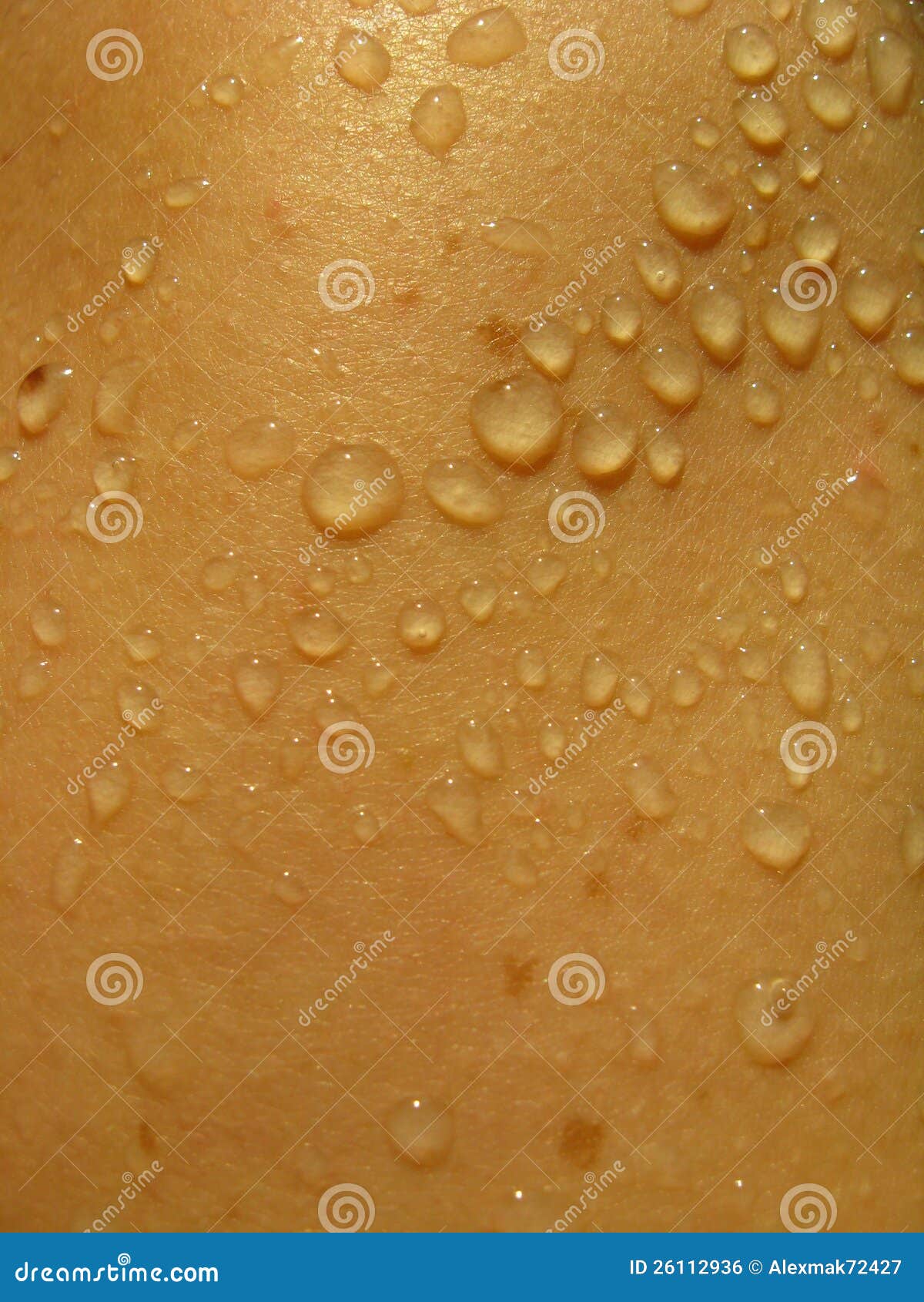Fragment Of A Human Body With Droplets Of Water Stock Photo - Image of ...