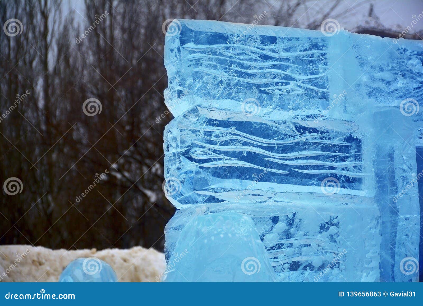 Fragment of ice sculpture. stock image. Image of holiday - 139656863
