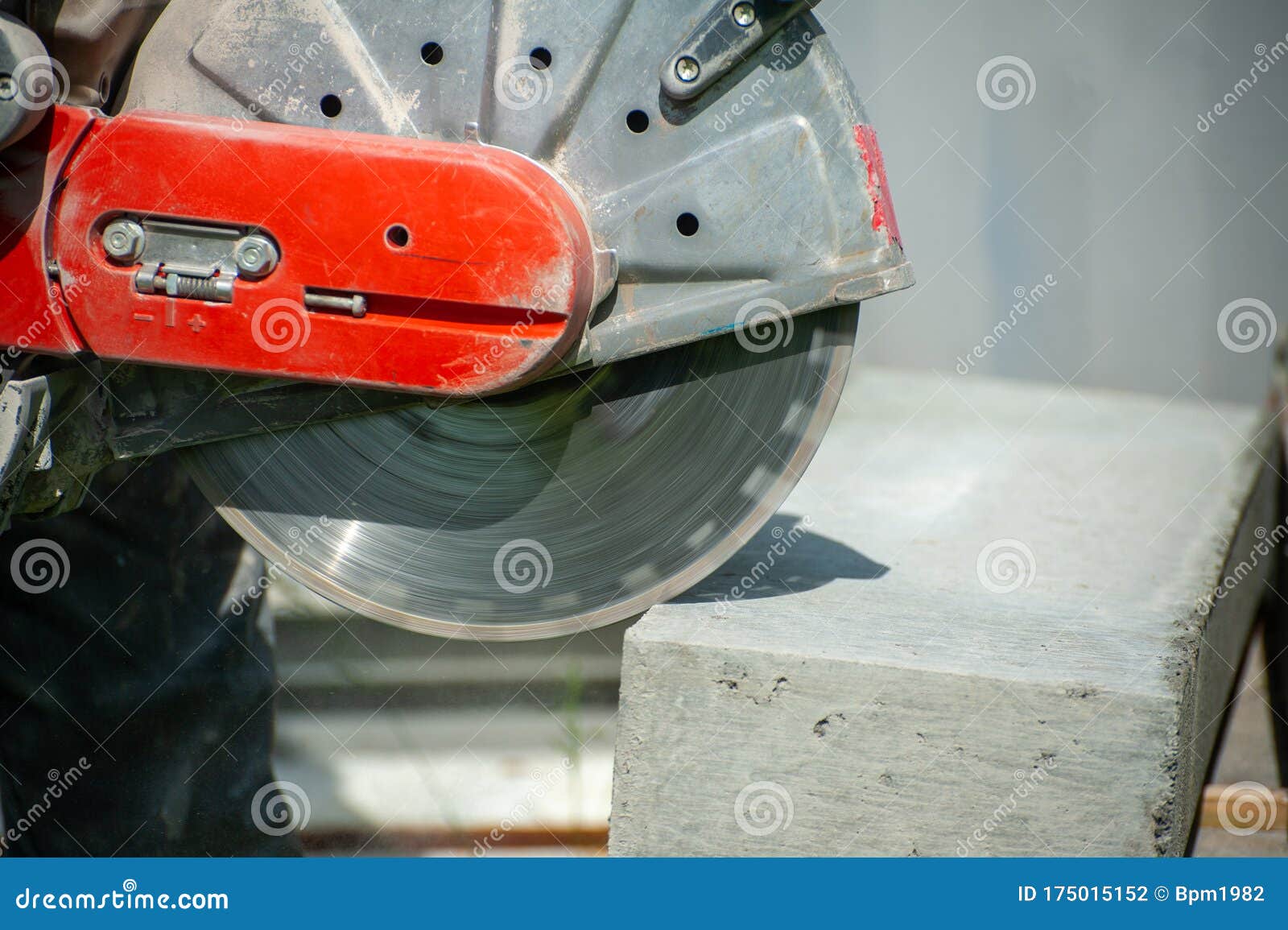 Fragment of a Joint Cutter on a Brushed Concrete Surface Stock Photo ...