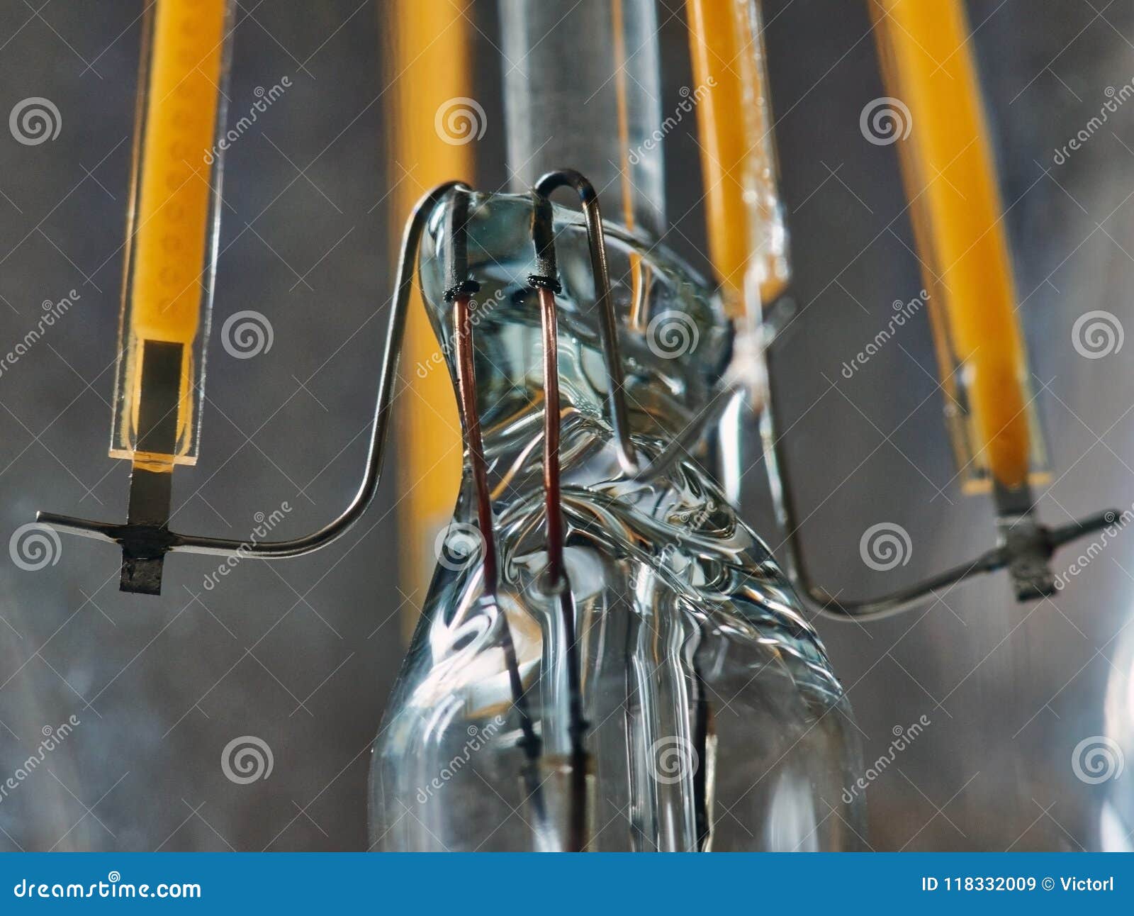 Enlarged Fragment of LED Lamp Stock Image - Image of interior ...