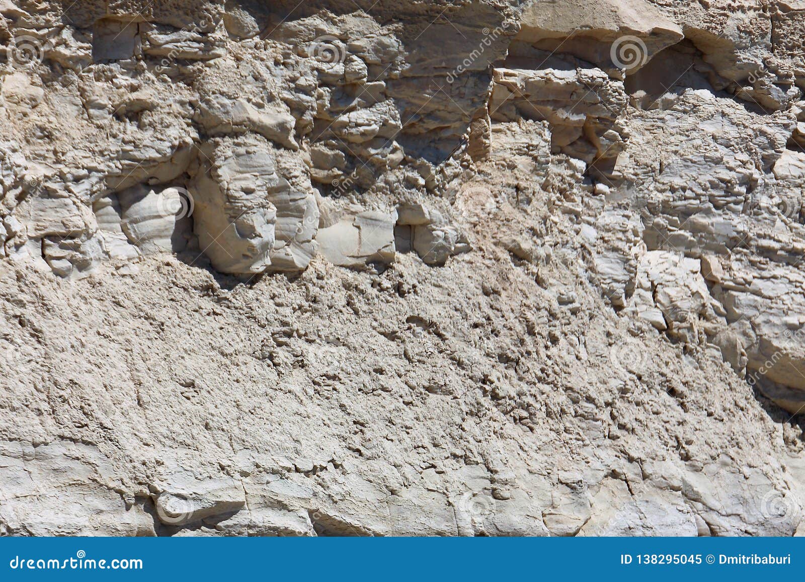Fragment of a Limestone Rock on a Maltese Beach. Stock Image - Image of ...