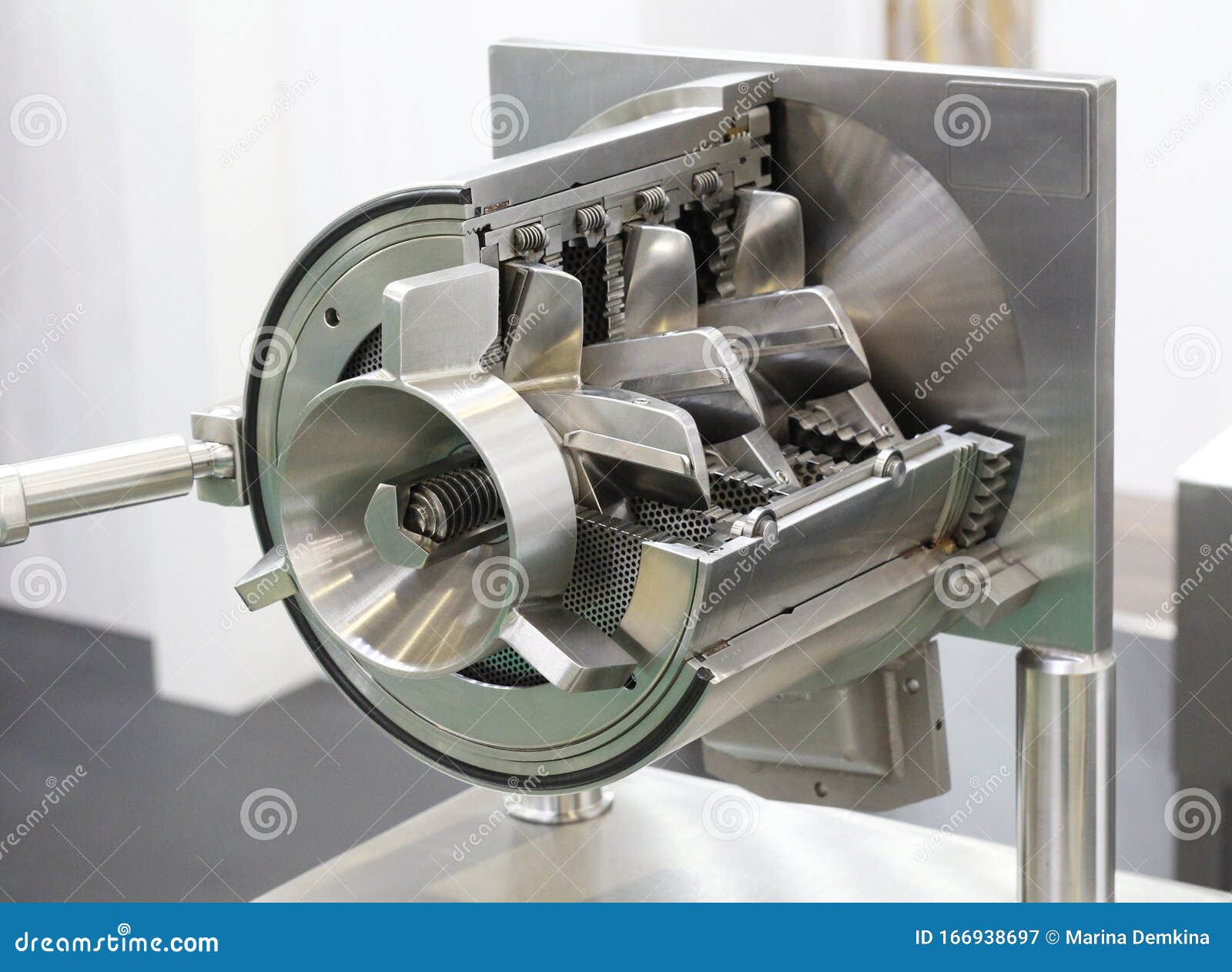 A Fragment of a Machine for Meat Processing. Meat Grinder Stock Image ...