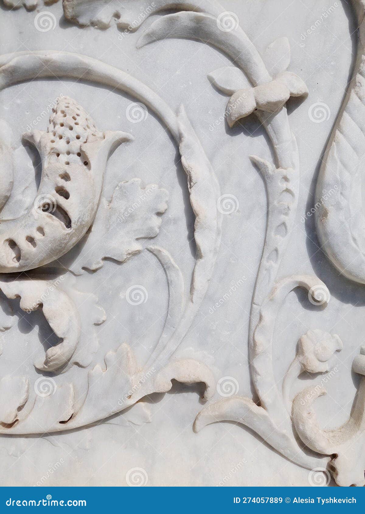 Fragment of a Marble Slab with a Bas-relief. Stock Image - Image of ...