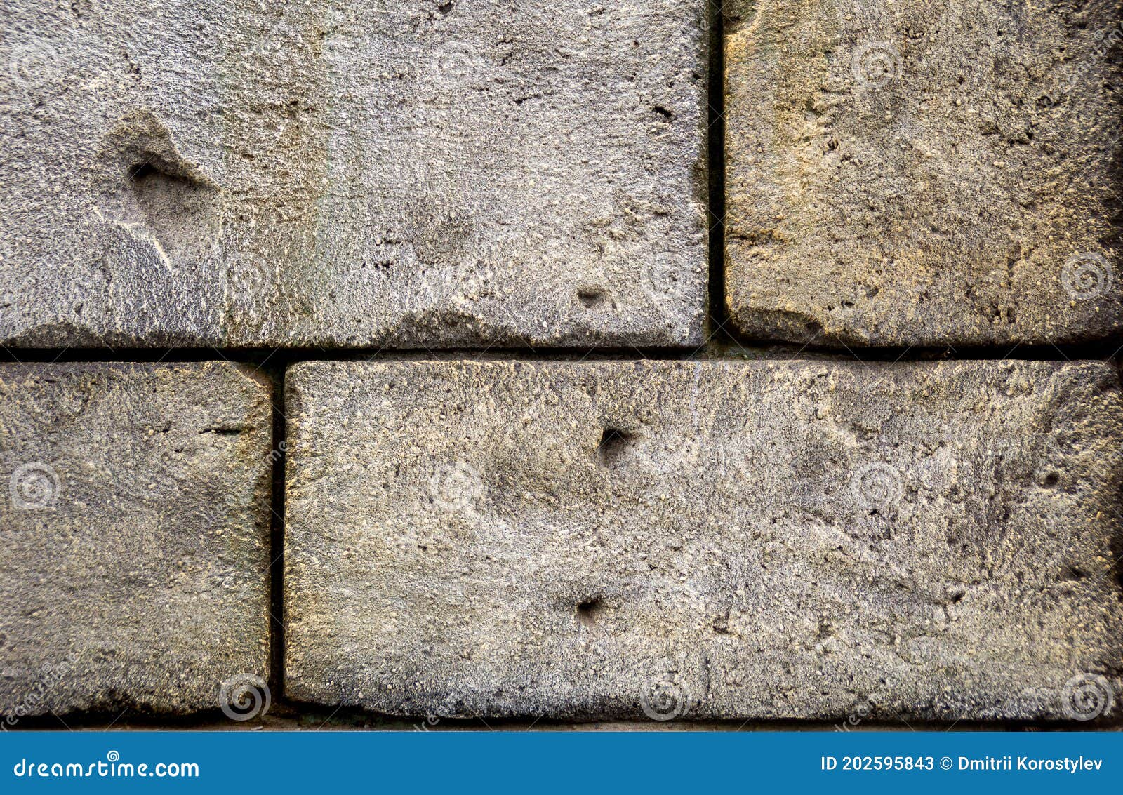 A Fragment of a Masonry Wall Made of Large Blocks Stock Image - Image ...
