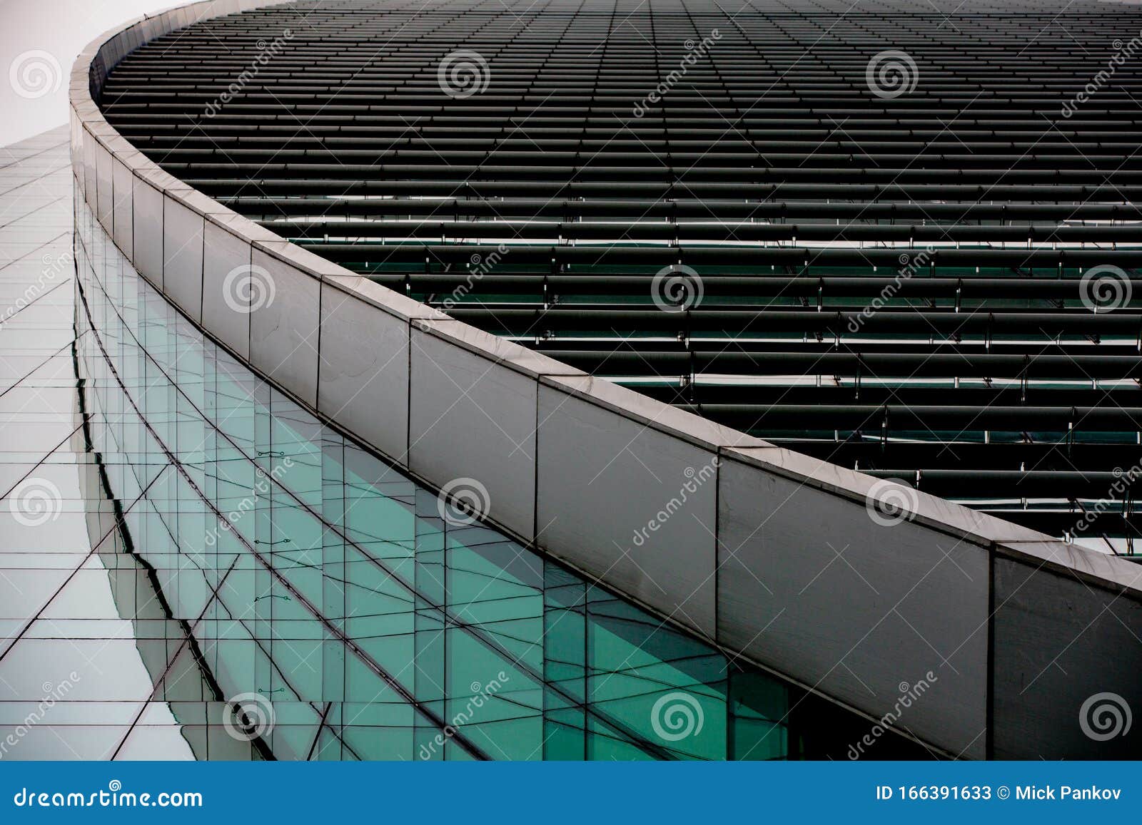Fragment of Modern Building. Beautiful Composition of Straight and ...