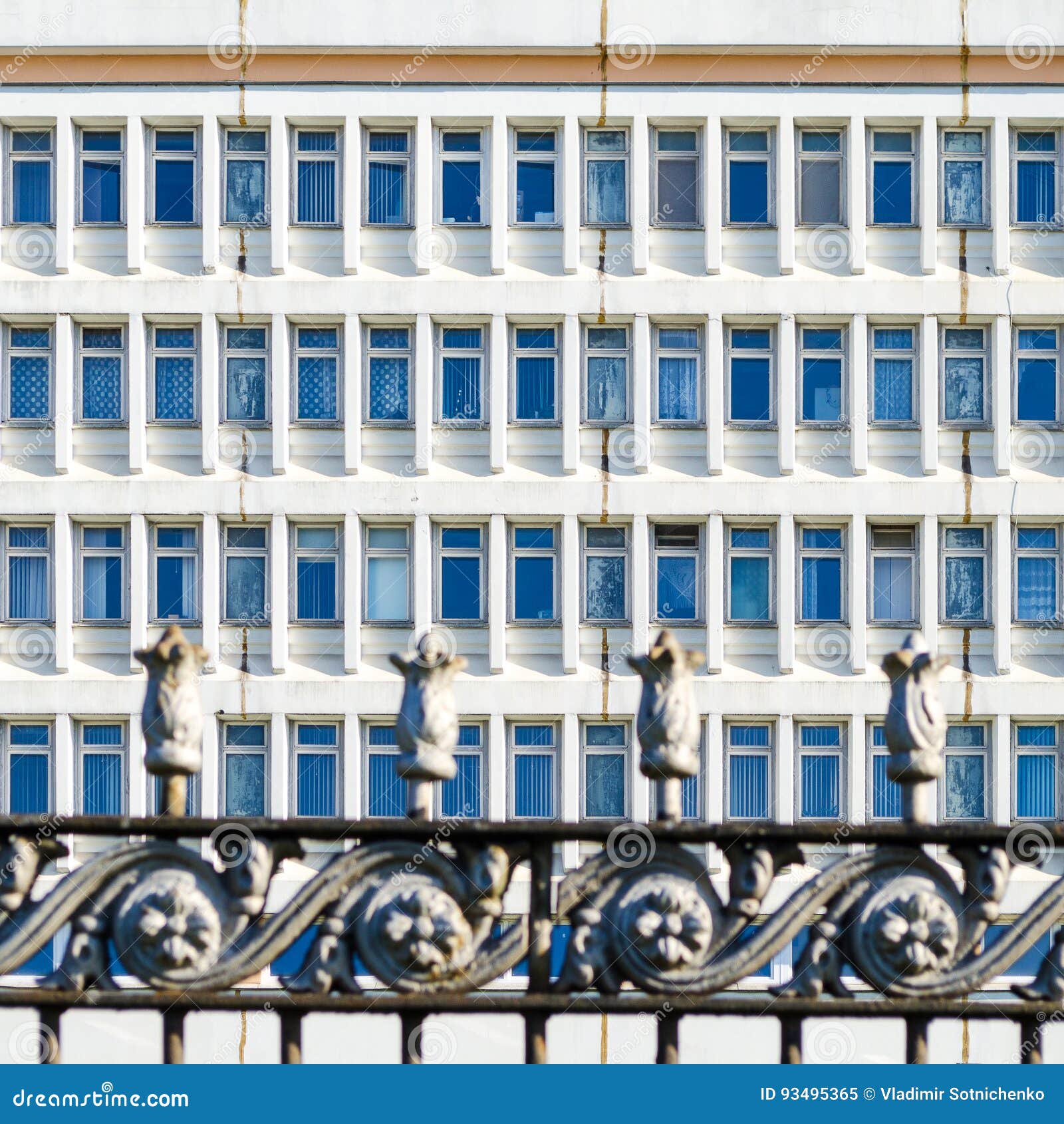 Fragment of a Modern Building Wall. Stock Image - Image of panel ...