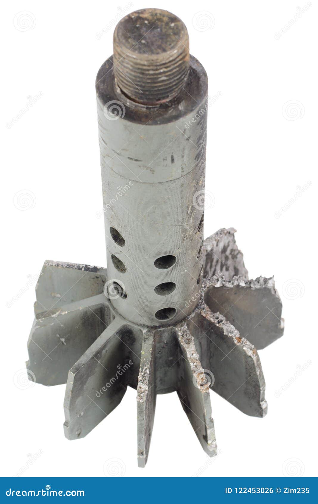 Fragment of mortar bomb stock photo. Image of fragment - 122453026