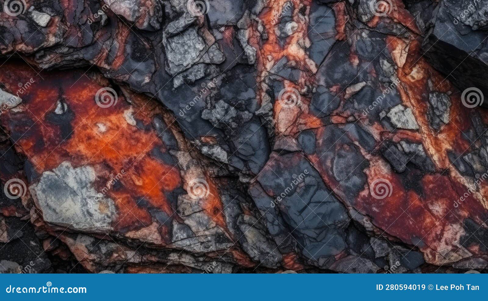 Fragment of a Mountain Close-up with Rusty Rough Stone Surface Stock ...